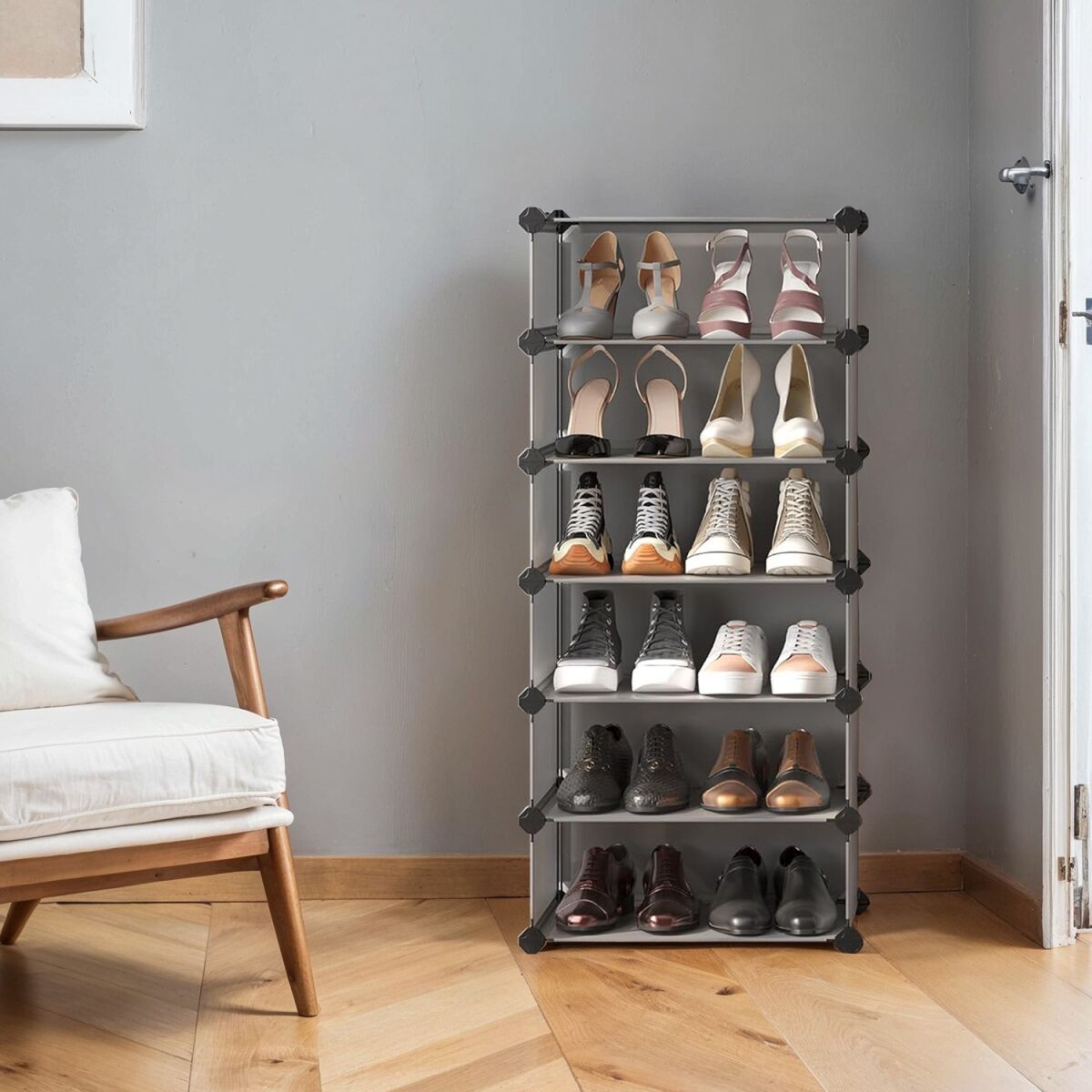 Shoe Rack with 10 Tiers, Modular Shelving System - LuigeMööbel