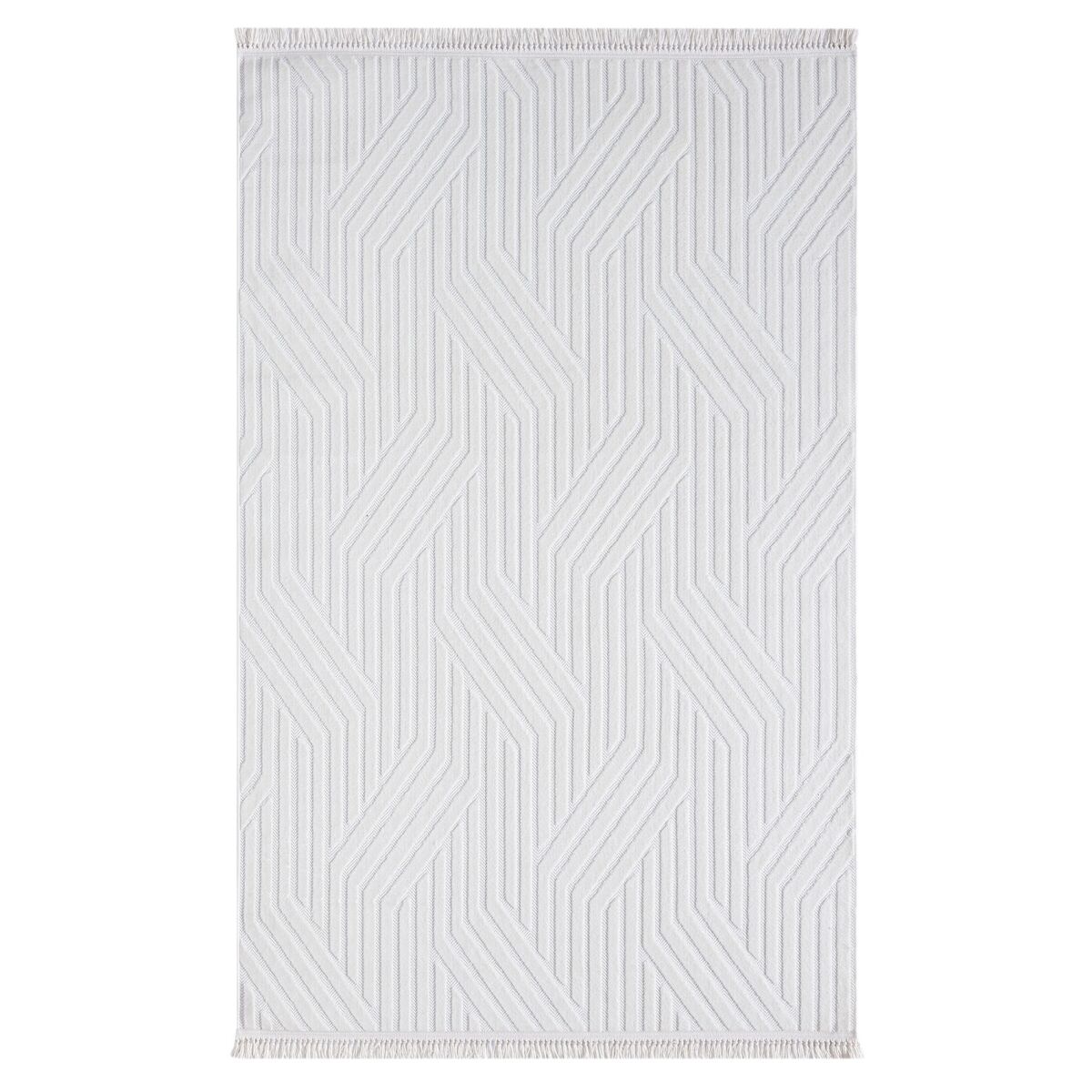 Luksuslik valge vaip (100 x 200 cm), 100% polüpropüleen, 1200 g/m², 5 ...